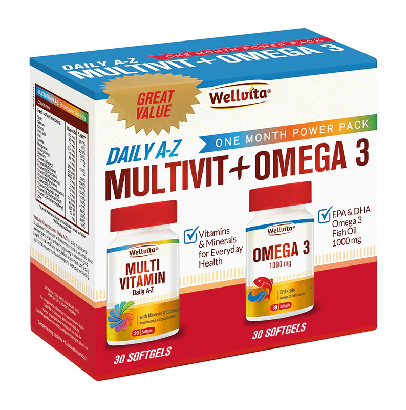 MULTIVIT +OMEGA 3 30 CAPSULAS - Naru