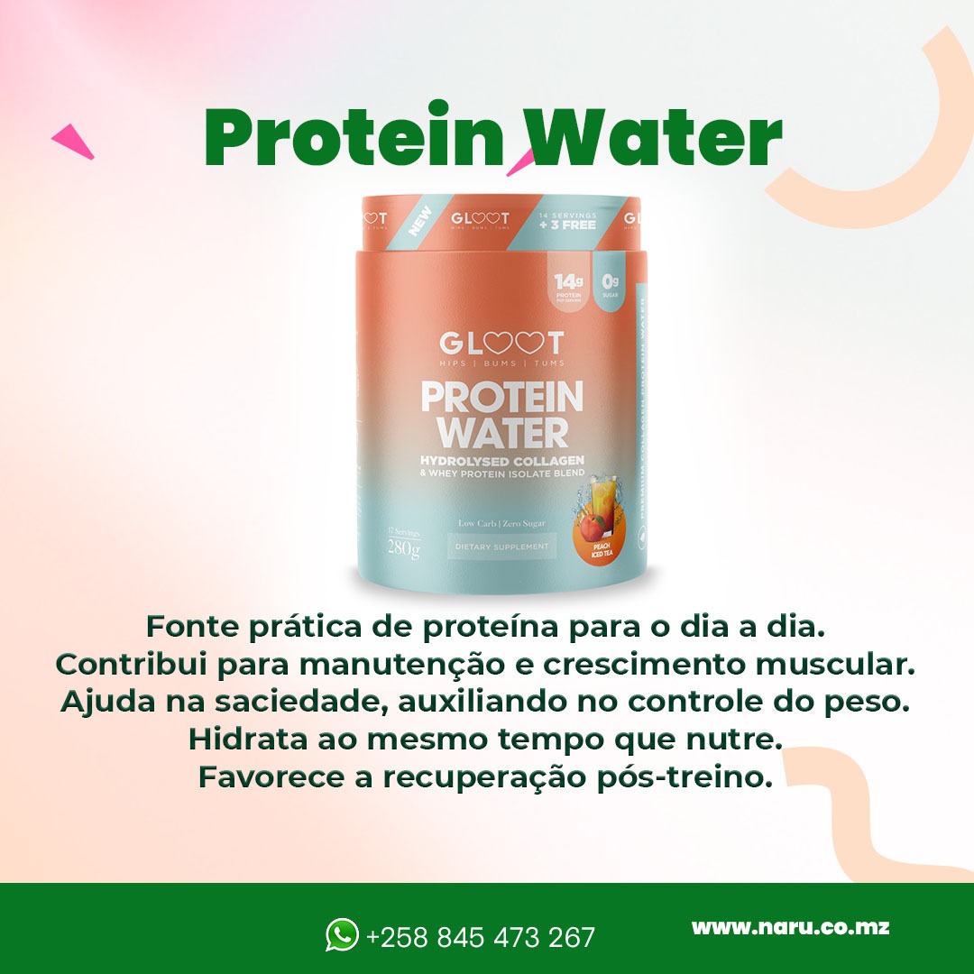 GLOOT PROTEIN WATER PEACH ICED TEA 323G - Naru